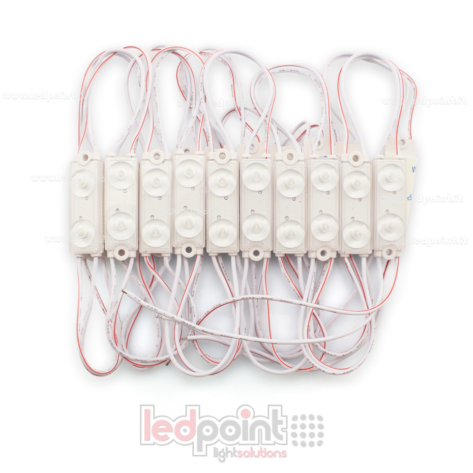 Ledpoint S.r.l. | Modulo led 2835, 0,72W 24V bianco freddo 6000-6500K, IP65 con lente 175°