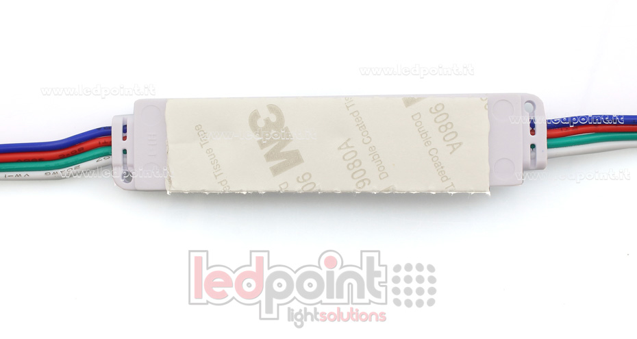 Ledpoint S.r.l. | Modulo 3 led 3528 RGB 12V 0,72W IP65 con lente 165°