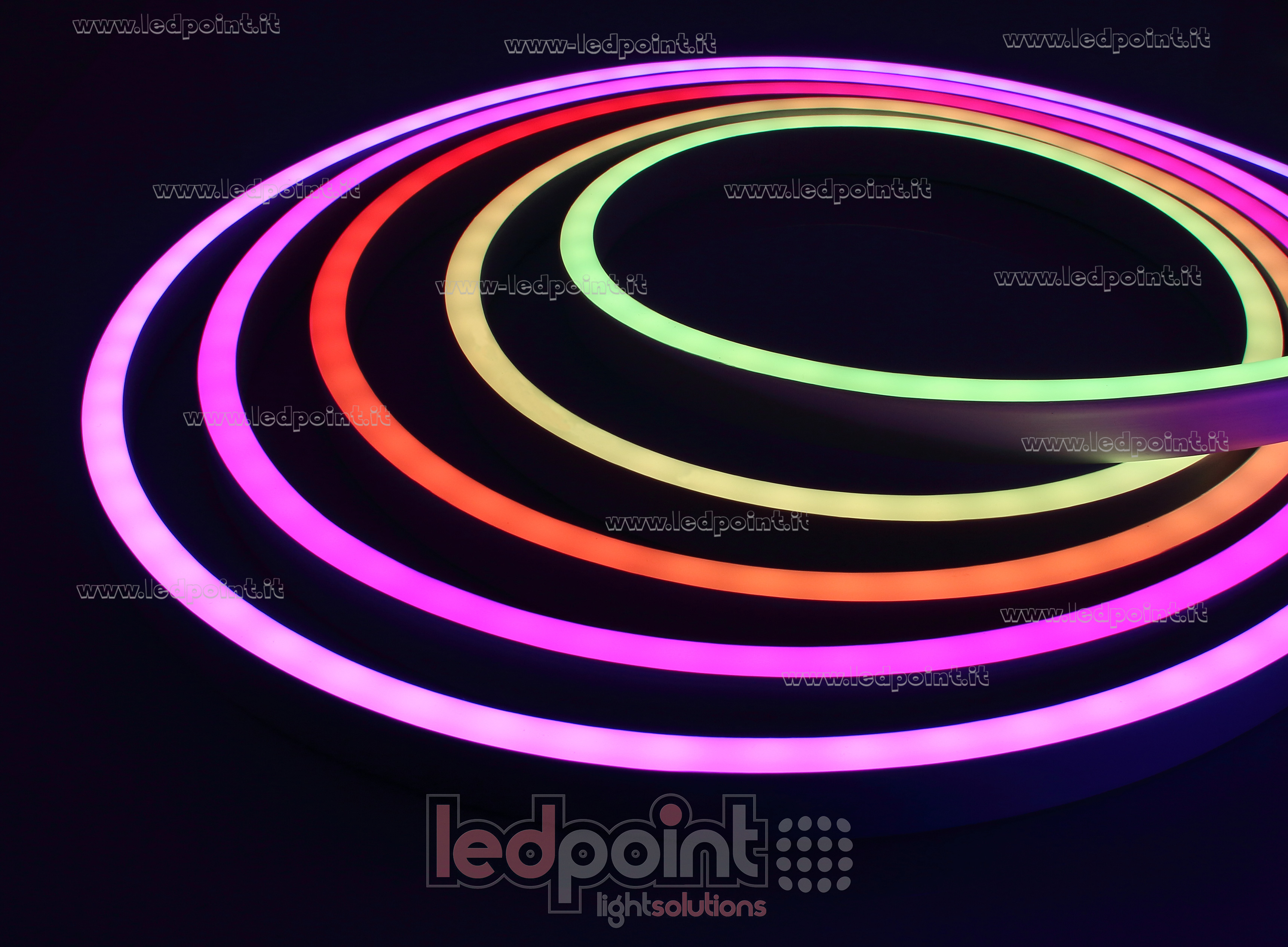 Ledpoint S.r.l. | Led Neon Flex 11mm RGB DMX 5050 24V 12W 56led/m IP67 ...