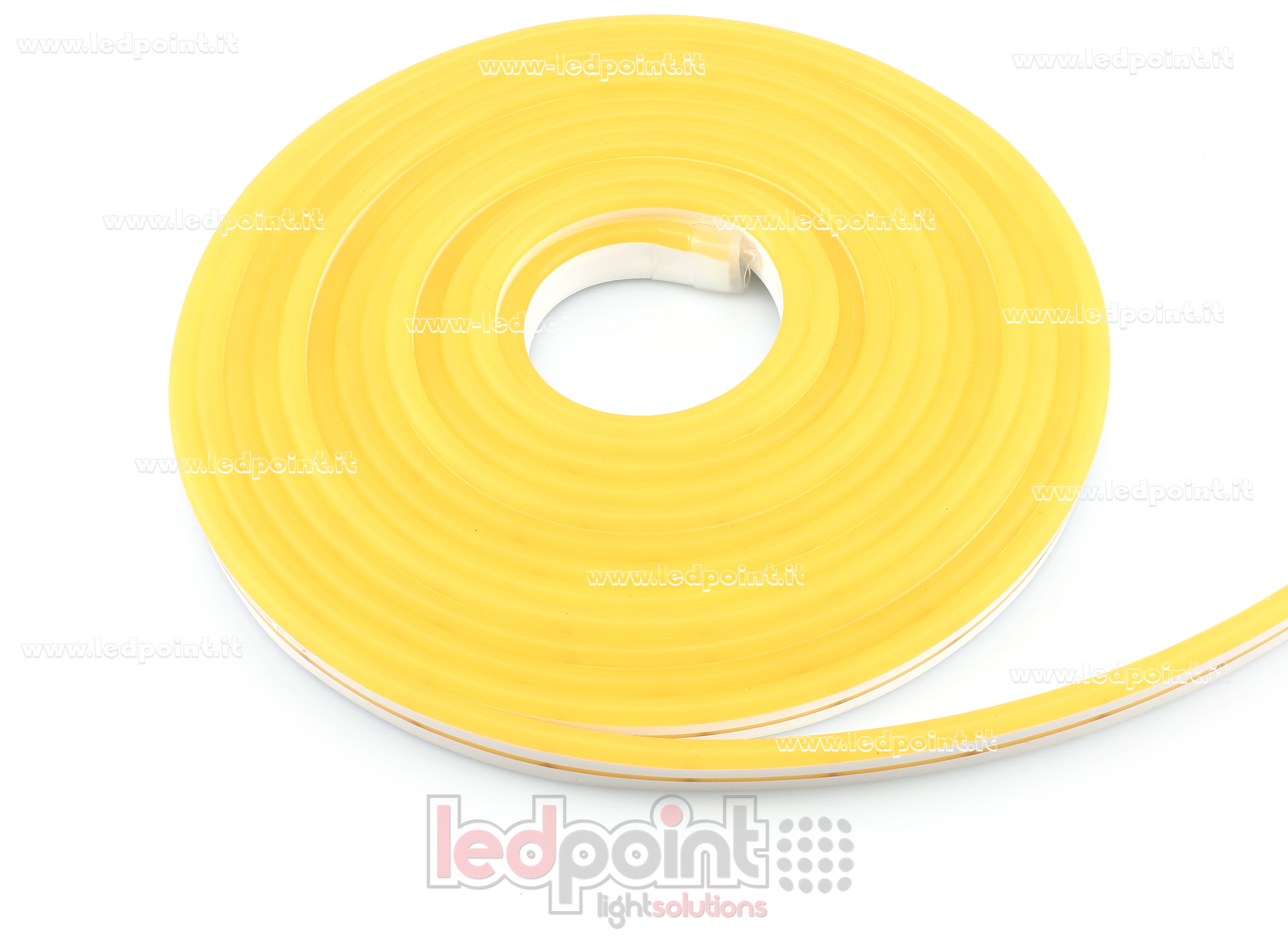 Ledpoint S.r.l. | Led Neon Flex 6mm yellow 2835 12V 9,6W 120led/m IP65 5m