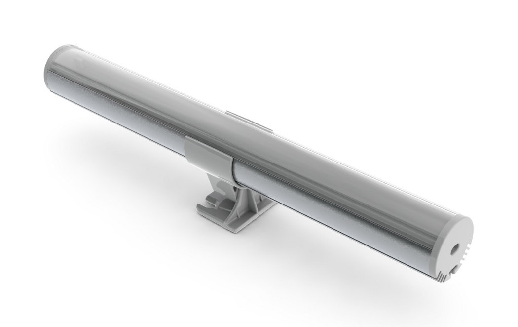 Ledpoint S.r.l. | Adjustable mounting clip for round aluminium profile