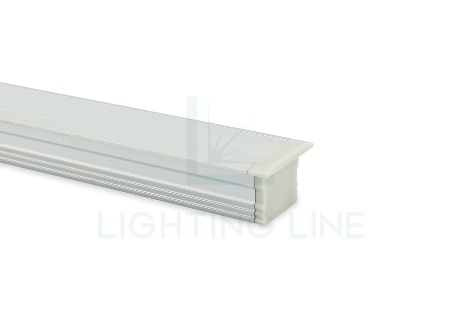 Ledpoint S.r.l. | Grey cap for RE02-03 recessed aluminium profile.