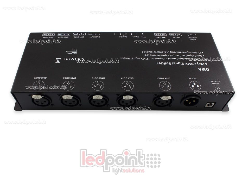 Ledpoint S.r.l. | 4 channel DMX signal splitter