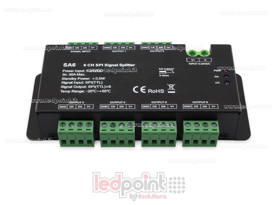 Ledpoint S.r.l. | 6-way SPI signal splitter