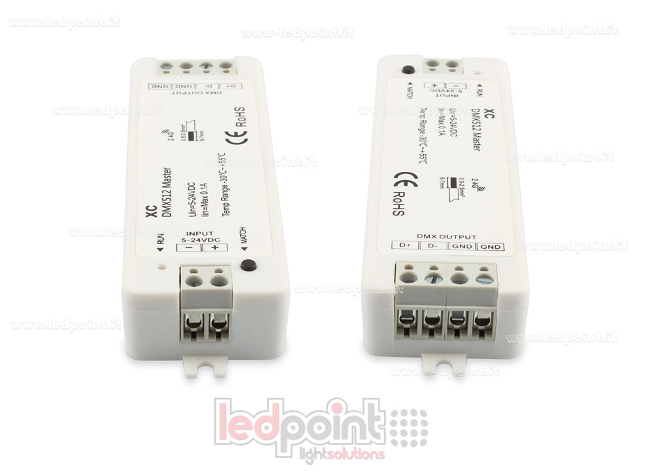 Ledpoint S.r.l. | DMX RGBW master controller receiver, RF 2.4G