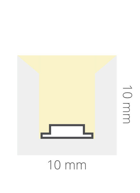 Ledpoint S.r.l. | Led Neon Flex 10mm top view warm white 3000K 2835 12V ...