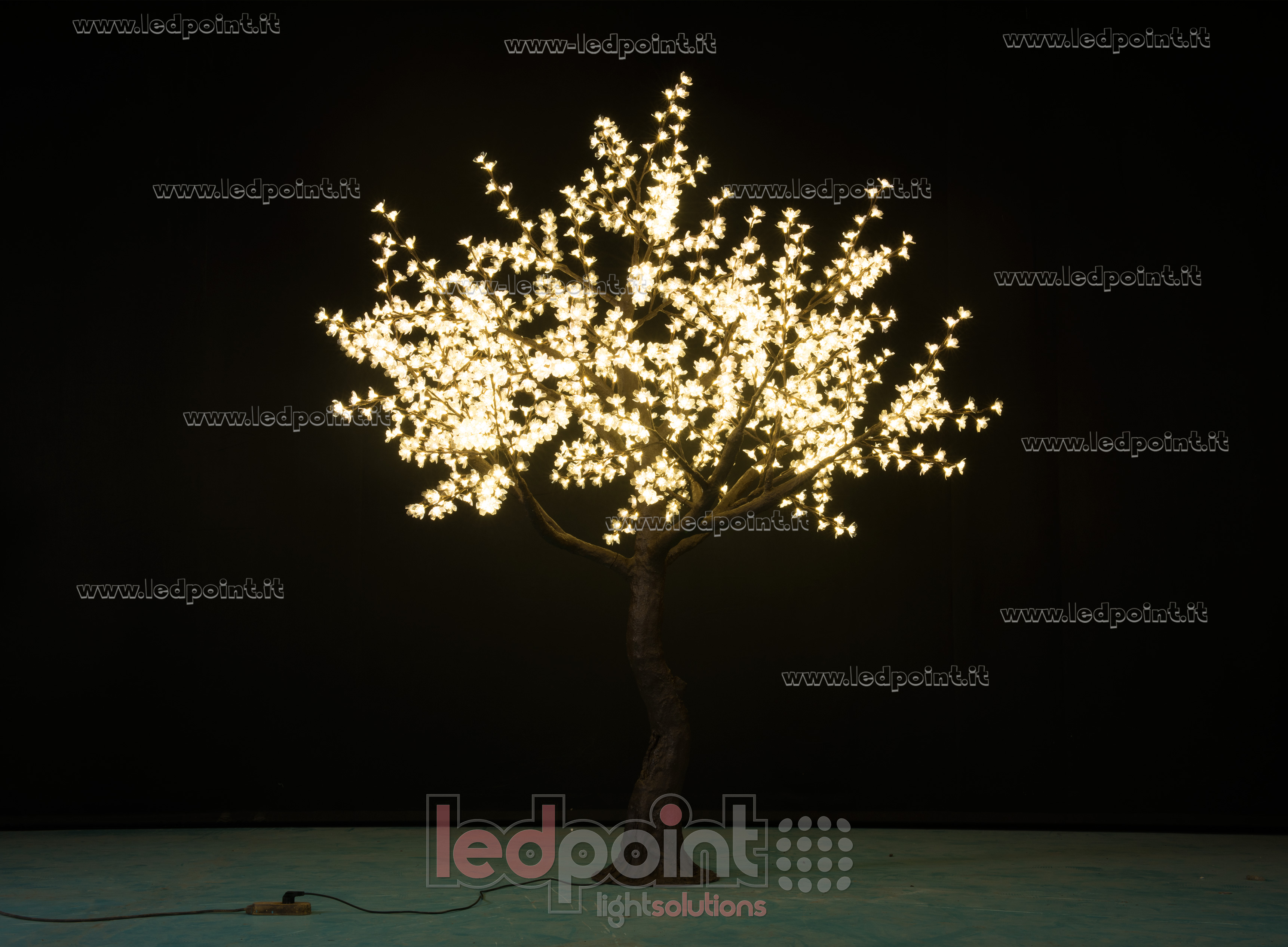 Ledpoint S.r.l. | Ciliegio alto 2,8m 1200led bianco caldo 72W con cavi ...