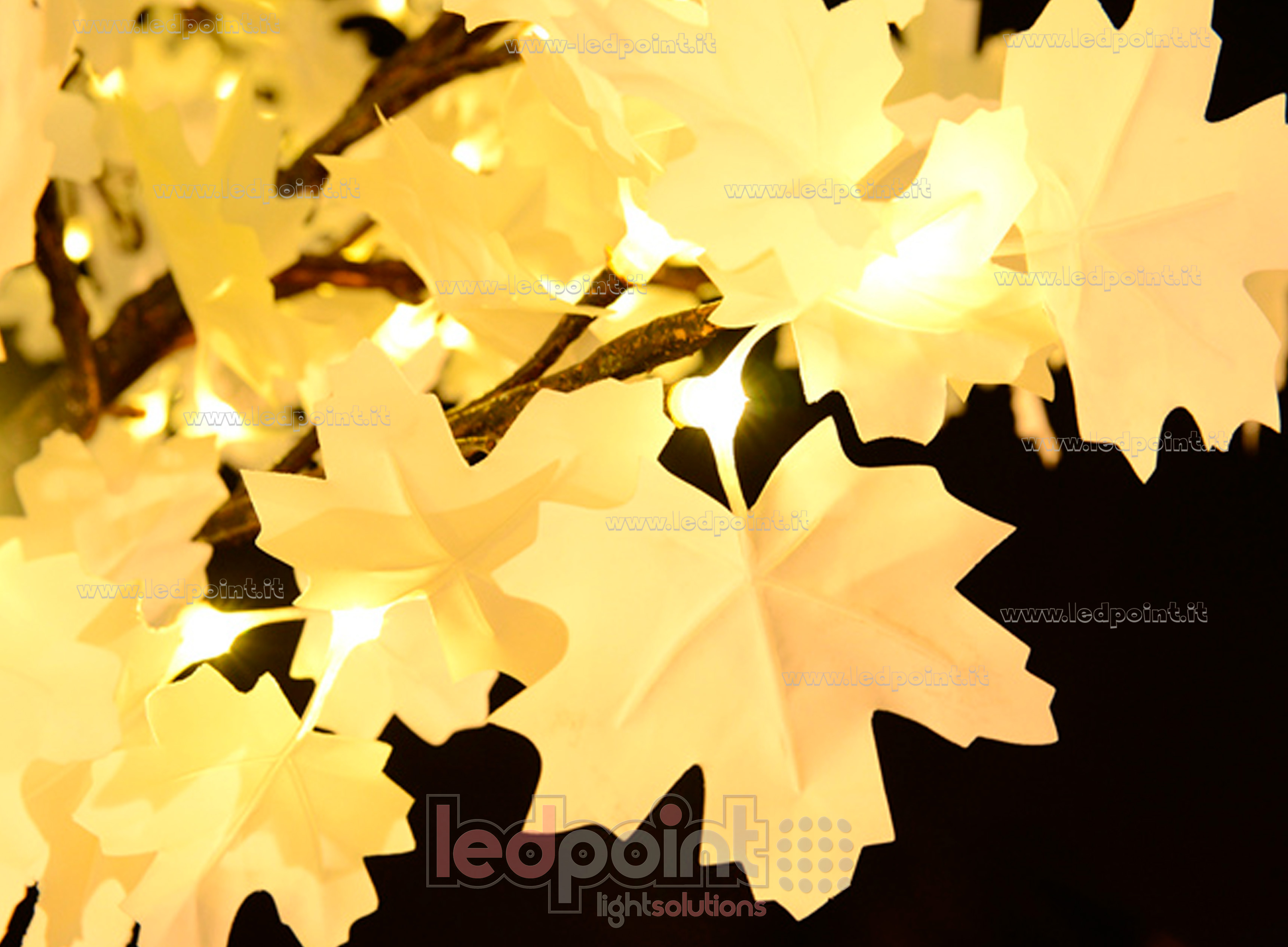 Ledpoint S.r.l. | Maple led tree 2,8m high yellow leaves 24V with ...