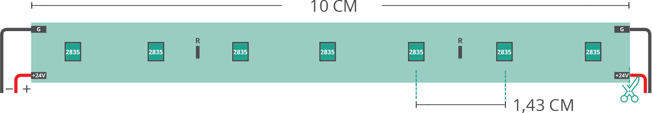 Ledpoint S.r.l. | Striscia led 5m bianco 4000-4250K 2835 70led/m ...