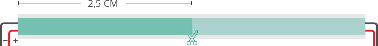 Ledpoint S.r.l. | COB LED strip green 4m 320leds/m 24V 6W/m, 5mm PCB